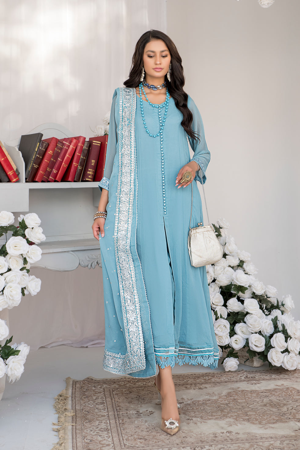 Aleezay Formal Chiffon Dress 02