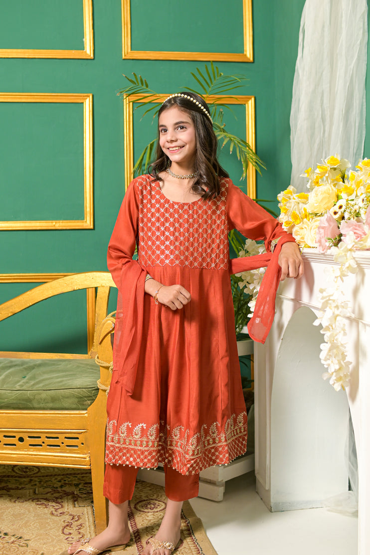 Rafia Mother Daughter Eid Girls Dress 10