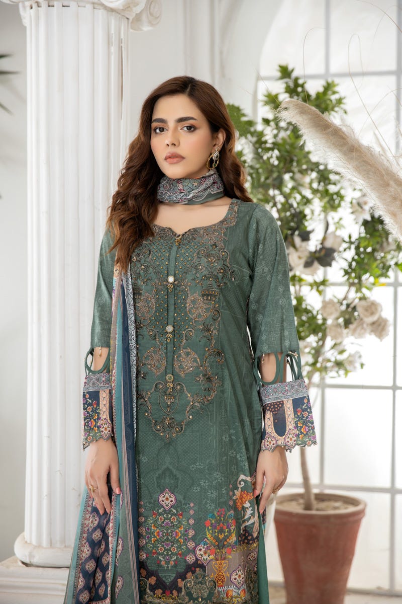 Luxury Lawn Ready to Wear Eid Collection by Mona 07