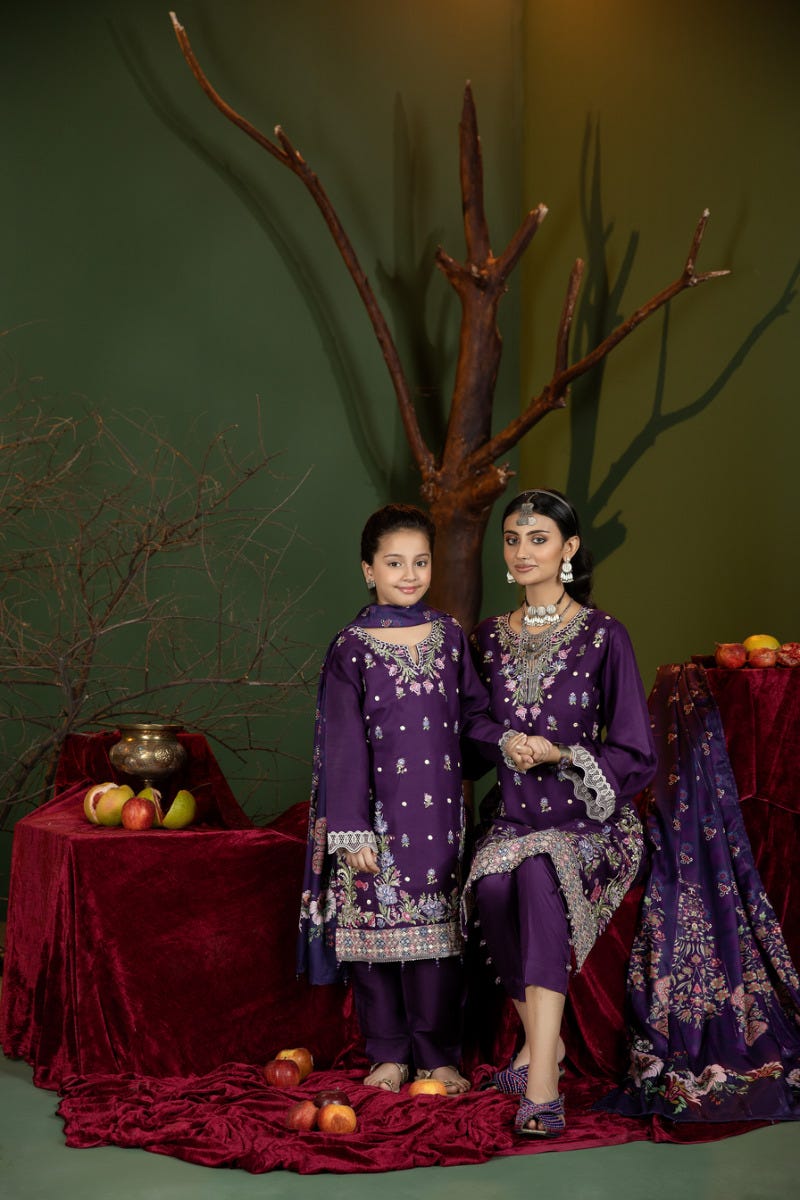 Kids Winter Ready to Wear Shawl Collection by Mona 03