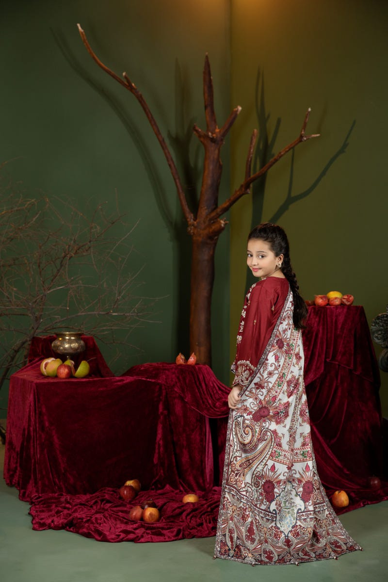 Kids Winter Ready to Wear Shawl Collection by Mona 07